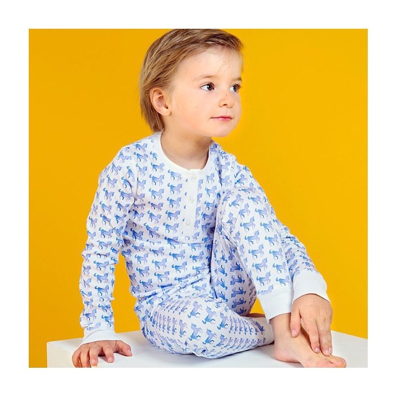 pyjama-dodi-imprime-cheval-bleu | Slaapkopje